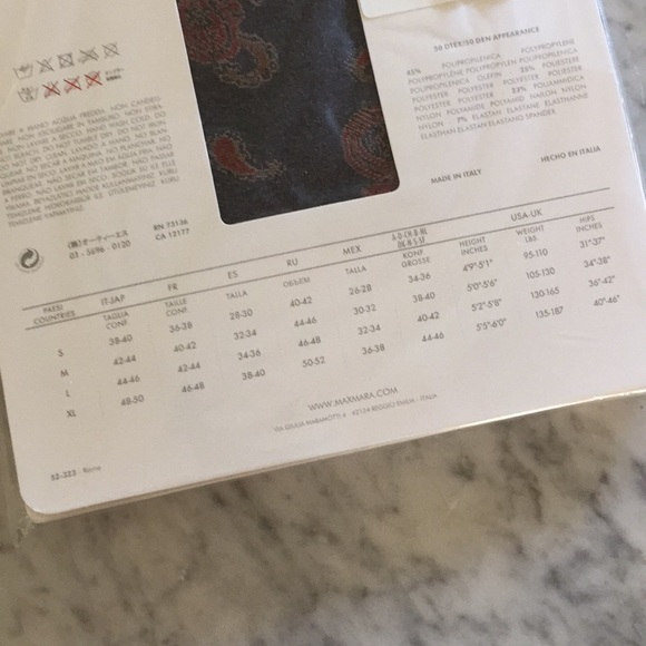 MaxMara | Accessories | Maxmara Hosiery Pattern Nwt | Poshmark